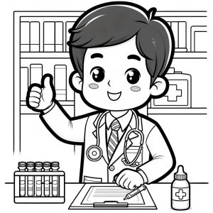 Tổng hợp 88+ Tranh tô màu bác sĩ đang khám bệnh cho bé
