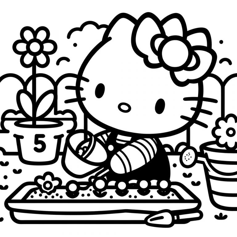 Tổng hợp 80+ Tranh tô màu Hello Kitty cute cho bé tô màu