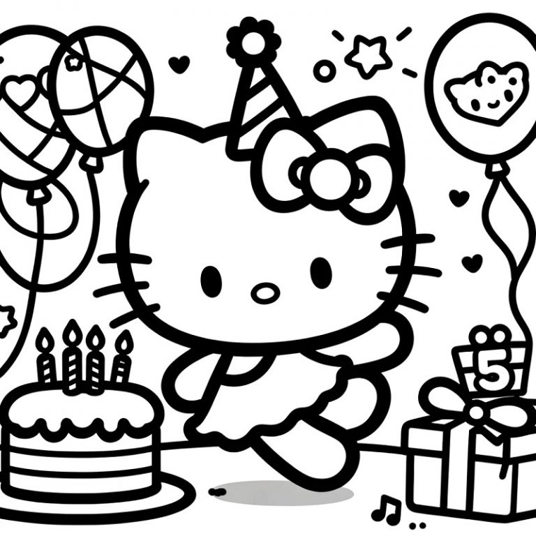 Tổng hợp 80+ Tranh tô màu Hello Kitty cute cho bé tô màu