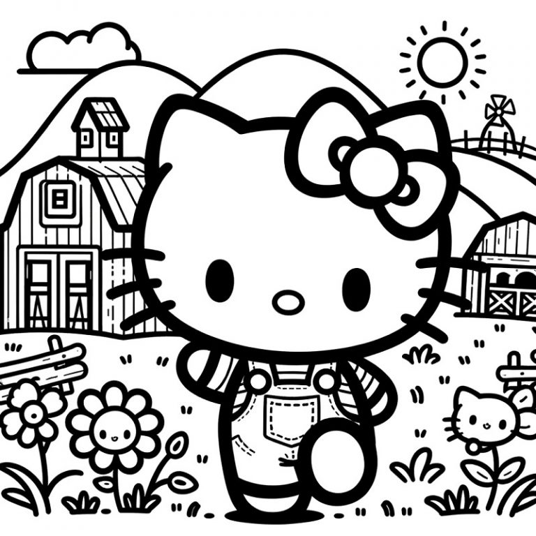 Tổng hợp 80+ Tranh tô màu Hello Kitty cute cho bé tô màu