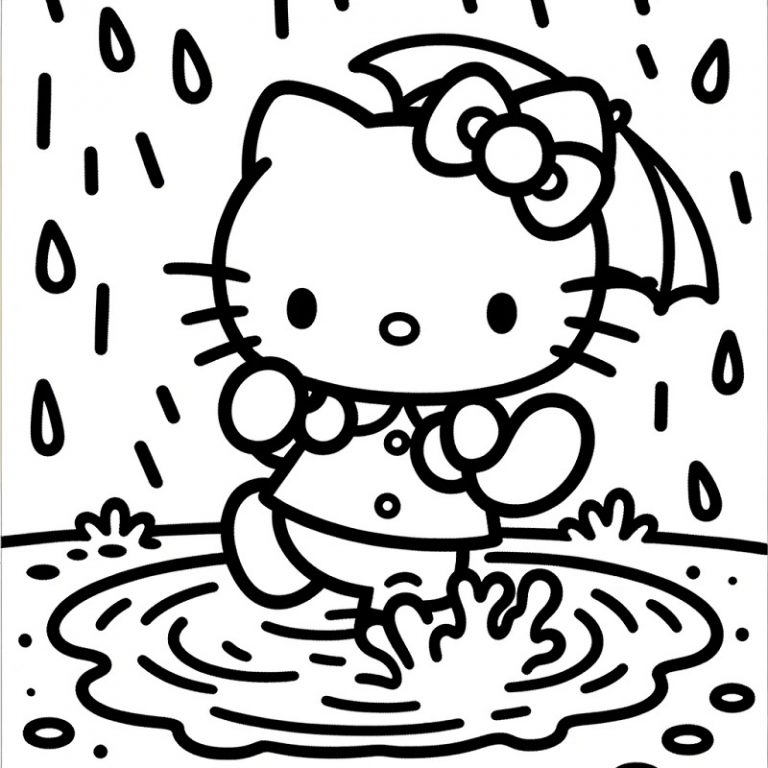Tổng hợp 80+ Tranh tô màu Hello Kitty cute cho bé tô màu