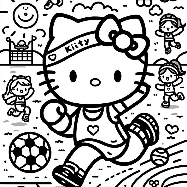 Tổng hợp 80+ Tranh tô màu Hello Kitty cute cho bé tô màu