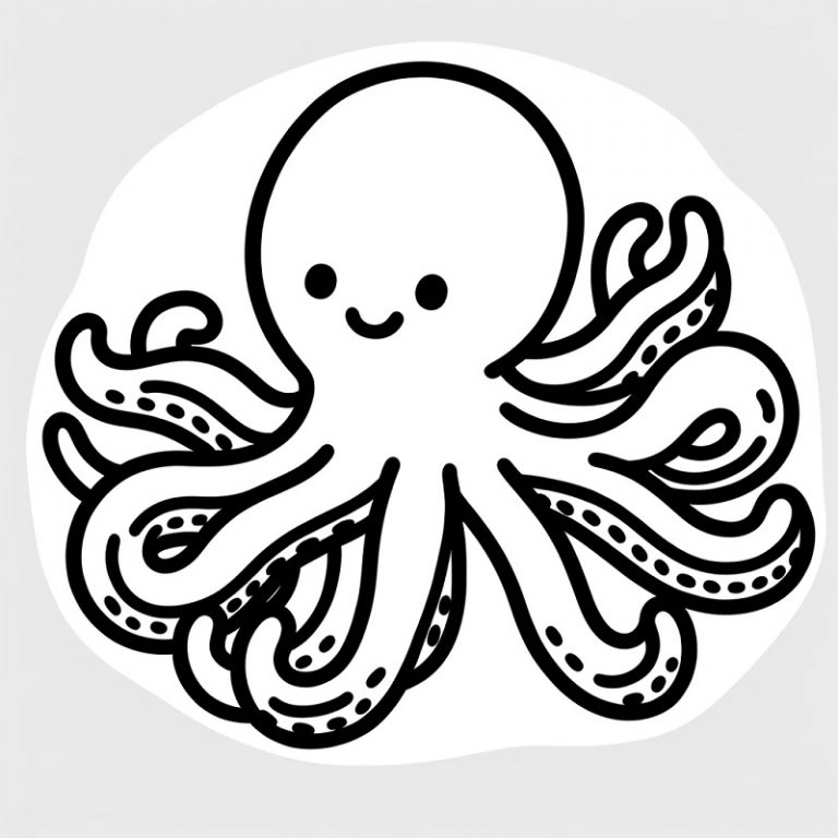 Top 85+ Tranh tô màu con bạch tuộc đáng yêu và ngộ nghĩnh