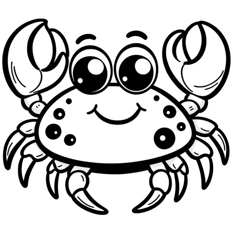 Tổng hợp 88+ Tranh tô màu con cua dưới biển cho bé tập tô