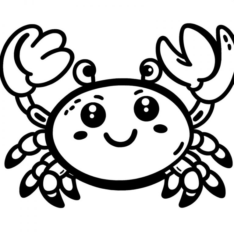 Tổng hợp 88+ Tranh tô màu con cua dưới biển cho bé tập tô