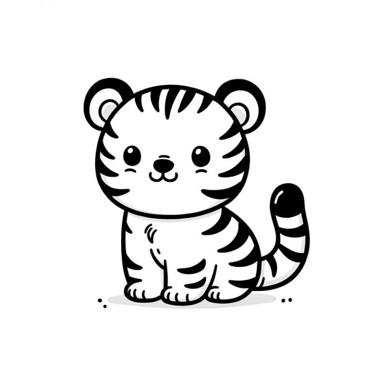 Top 70+ Tranh tô màu con hổ dễ thương, cute cho bé tập tô