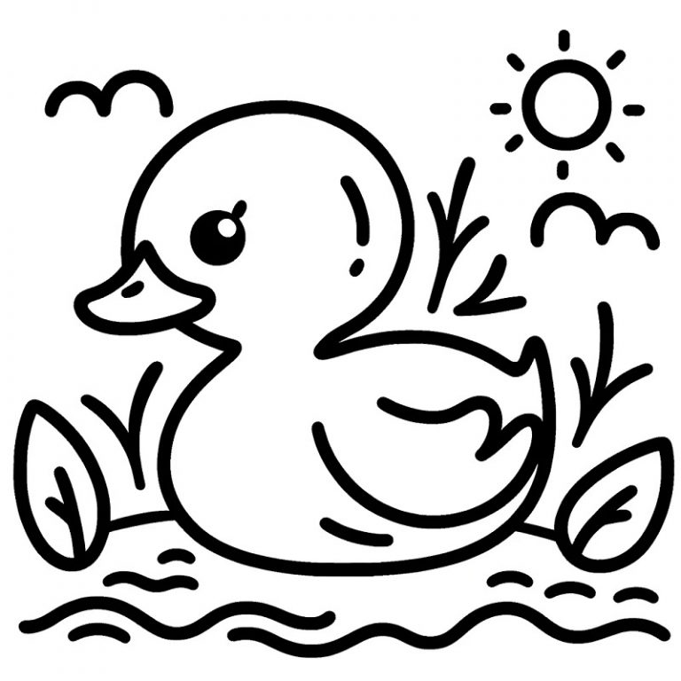 Tổng hợp 87+ Tranh tô màu con vịt dễ thương và quen thuộc