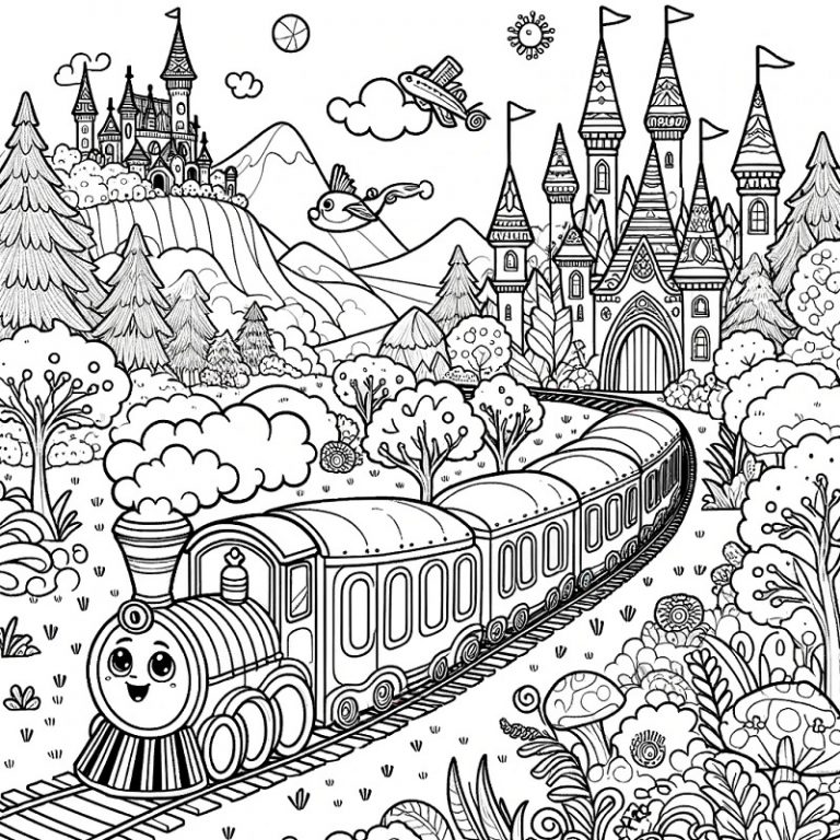 Top 88+ Tranh tô màu đoàn tàu chạy trên đường ray cho bé