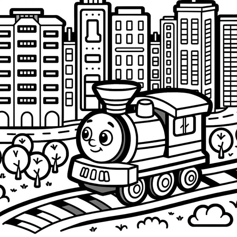 Top 88+ Tranh tô màu đoàn tàu chạy trên đường ray cho bé