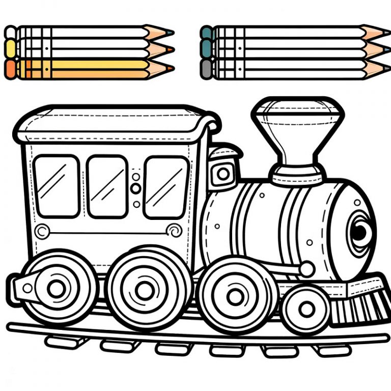 Top 88+ Tranh tô màu đoàn tàu chạy trên đường ray cho bé