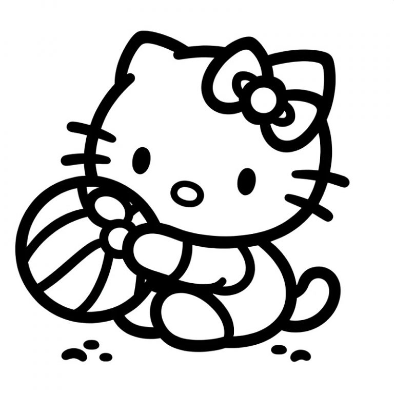 Tổng hợp 80+ Tranh tô màu Hello Kitty cute cho bé tô màu