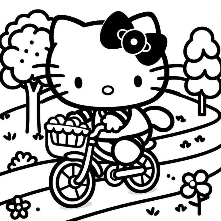 Tổng hợp 80+ Tranh tô màu Hello Kitty cute cho bé tô màu