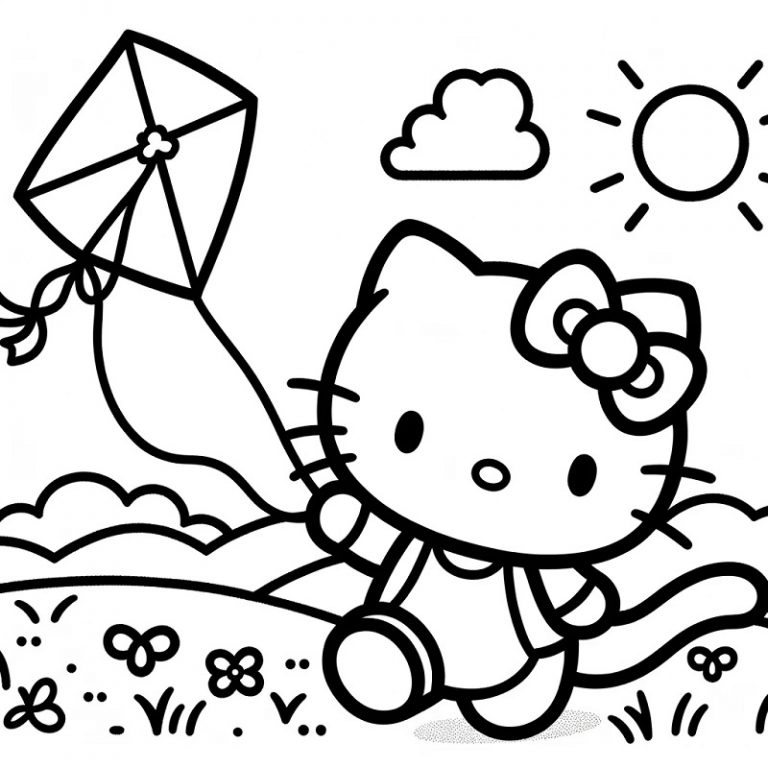 Tổng hợp 80+ Tranh tô màu Hello Kitty cute cho bé tô màu