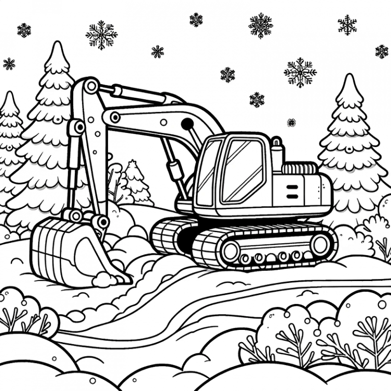 Tổng hợp 85+ Tranh tô màu máy xúc dành cho từ bé 4-5 tuổi