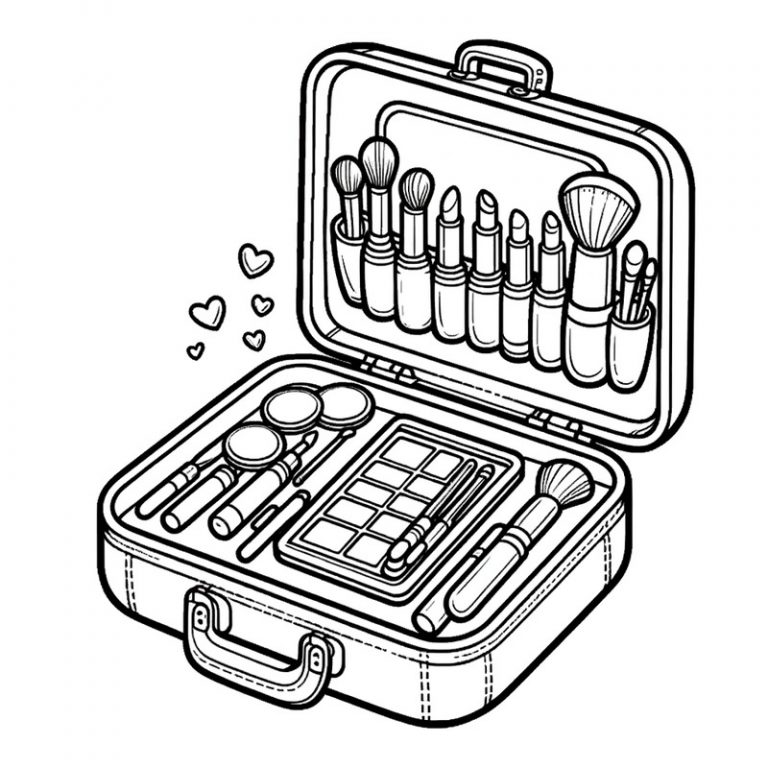 Top 88+ Tranh tô màu đồ trang điểm dành riêng cho bé gái