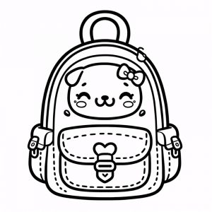 78+ Tranh tô màu cặp sách cute , bé đẹo cặp sách dễ thương