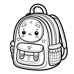 78+ Tranh tô màu cặp sách cute , bé đẹo cặp sách dễ thương
